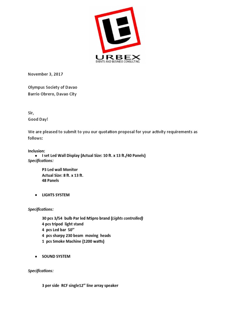 Final Quotation | PDF