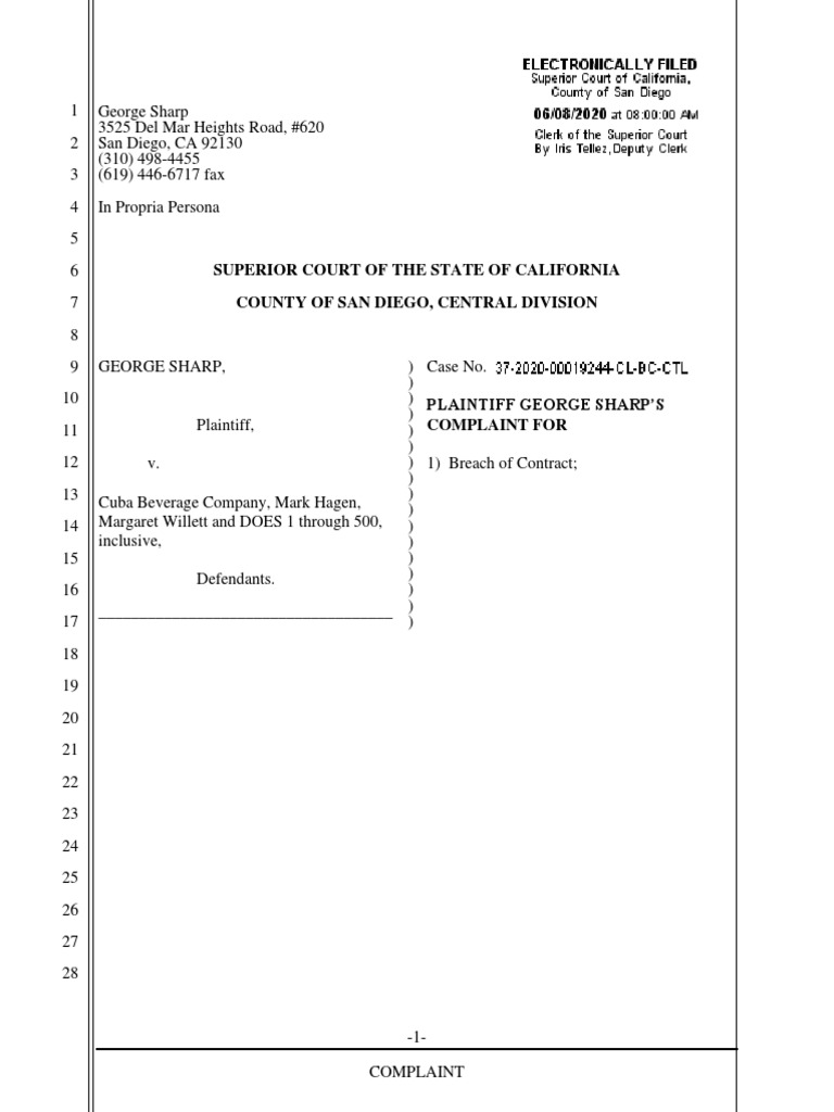 Complaint (Conformed) | PDF | Lawsuit | Complaint