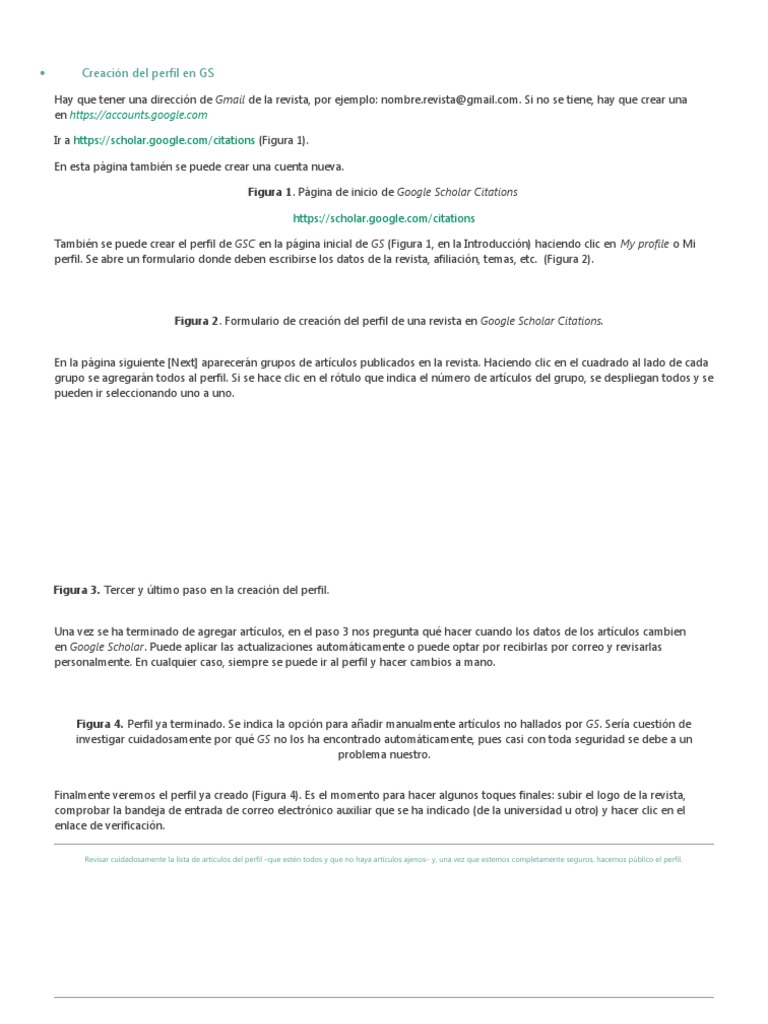 Crear perfil en Google Scholar | PDF | Red mundial | Internet y web