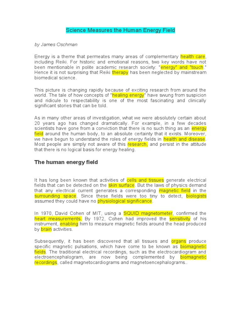 Science Measures The Human Energy Field | PDF | Magnetometer ...
