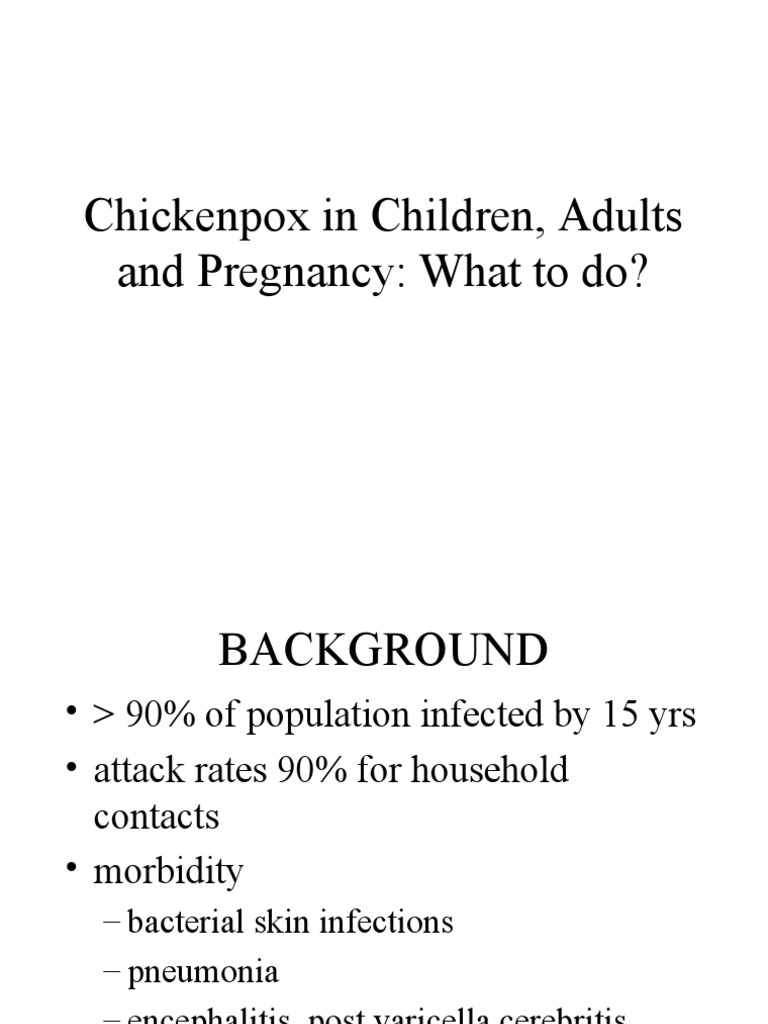 Chickenpox in Children, Adults and Pregnancy: What To Do? | PDF ...
