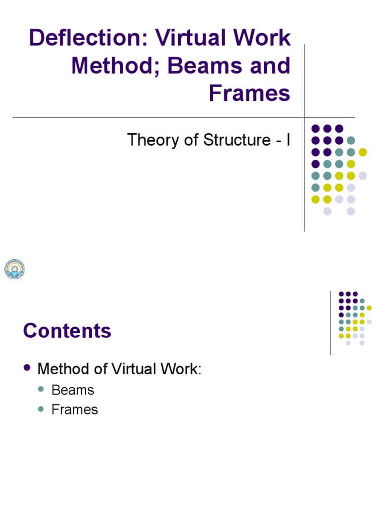 Deflection: Virtual Work Method Beams and Frames: Theory of Structure ...