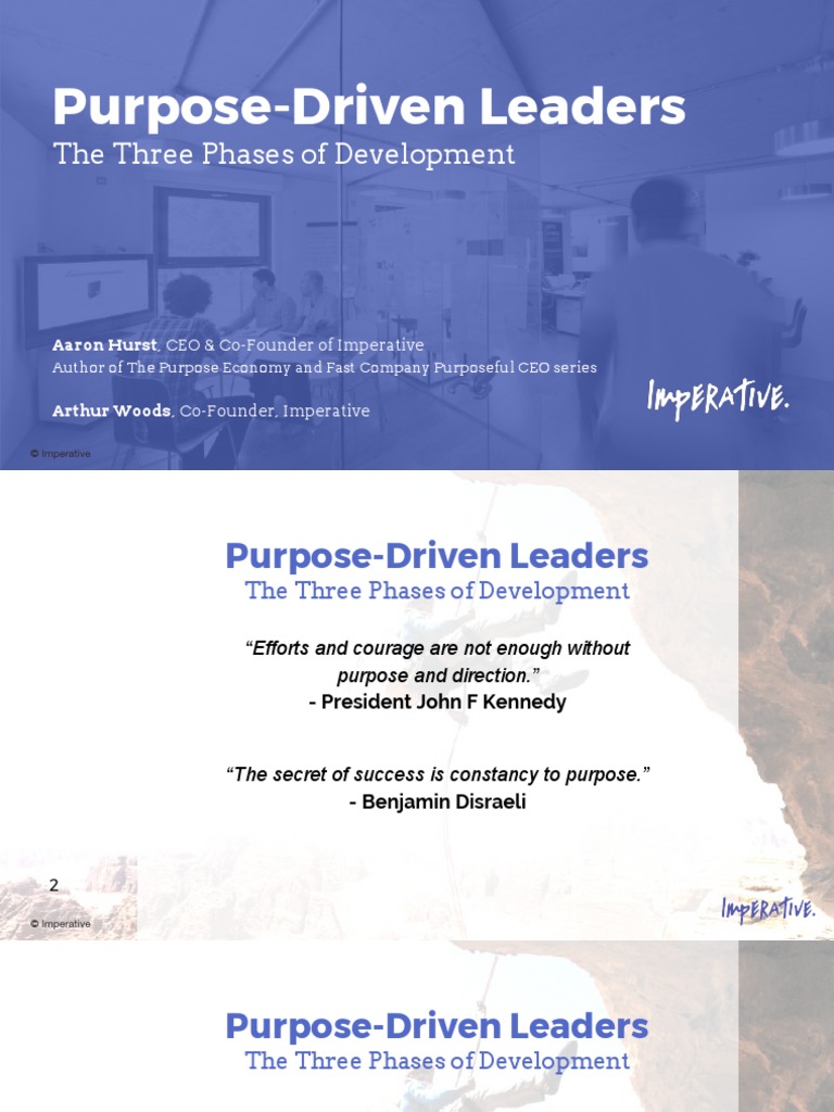 Developing Purpose-Driven Leaders | PDF | Leadership | Motivation