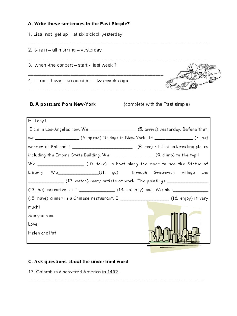 Assignment Test Past Simple | PDF | Language Arts & Discipline