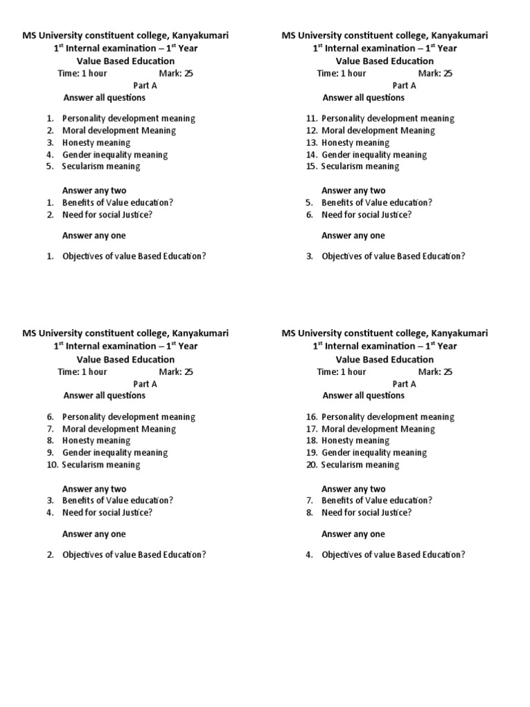 Answer Any Two Answer Any Two: ST ST ST ST | PDF | Critical Theory ...