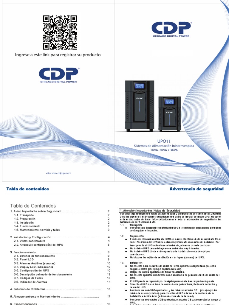 CDP CHICAGO DIGITAL POWER UPO11 Espanol | PDF | Enchufes y tomas de corriente alterna | Condensador