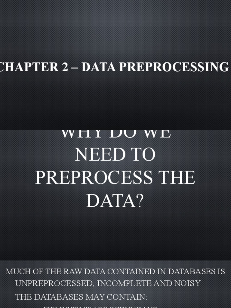 Chapter 2 - Data Preprocessing | PDF
