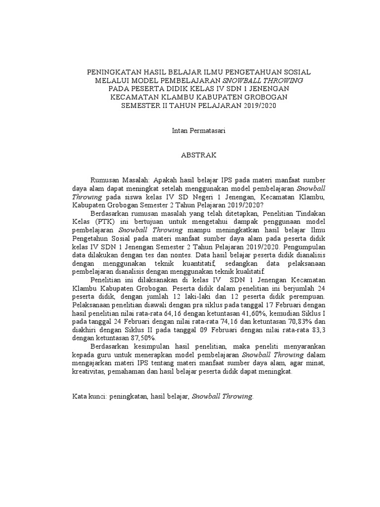 Abstrak PKP PGSD | PDF | Karier & Perkembangan | Kesehatan Holistik