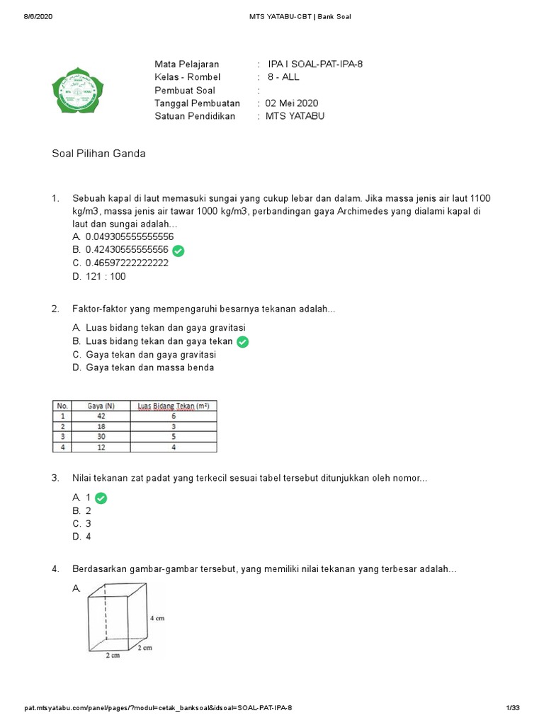 Soal Pat Ipa 8 | PDF