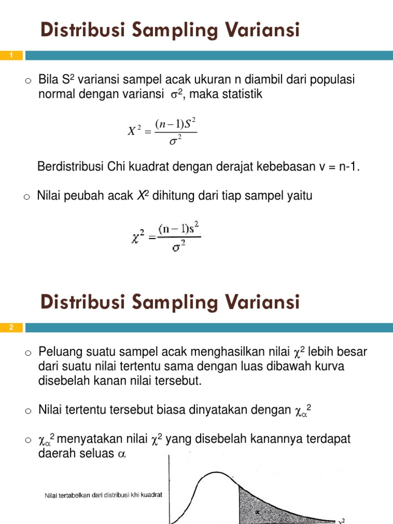 Distribusi Sampling Variansi | PDF