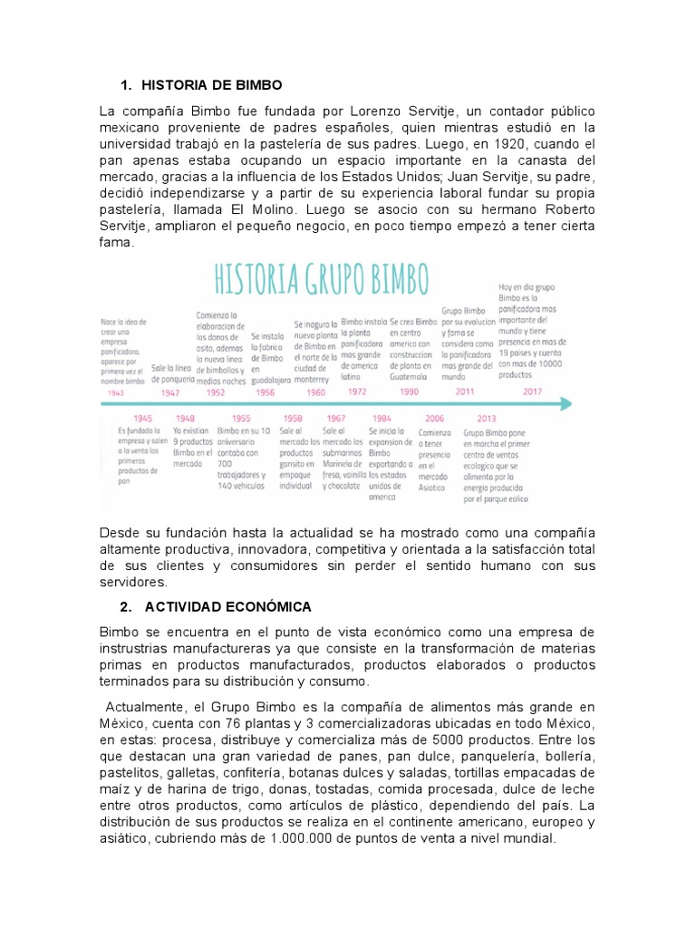 BIMBO Exposicion | PDF | Panes | Economias