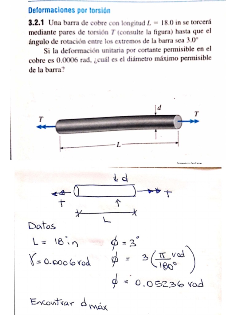 Ejemplos Deformaciones Por Torsion | PDF