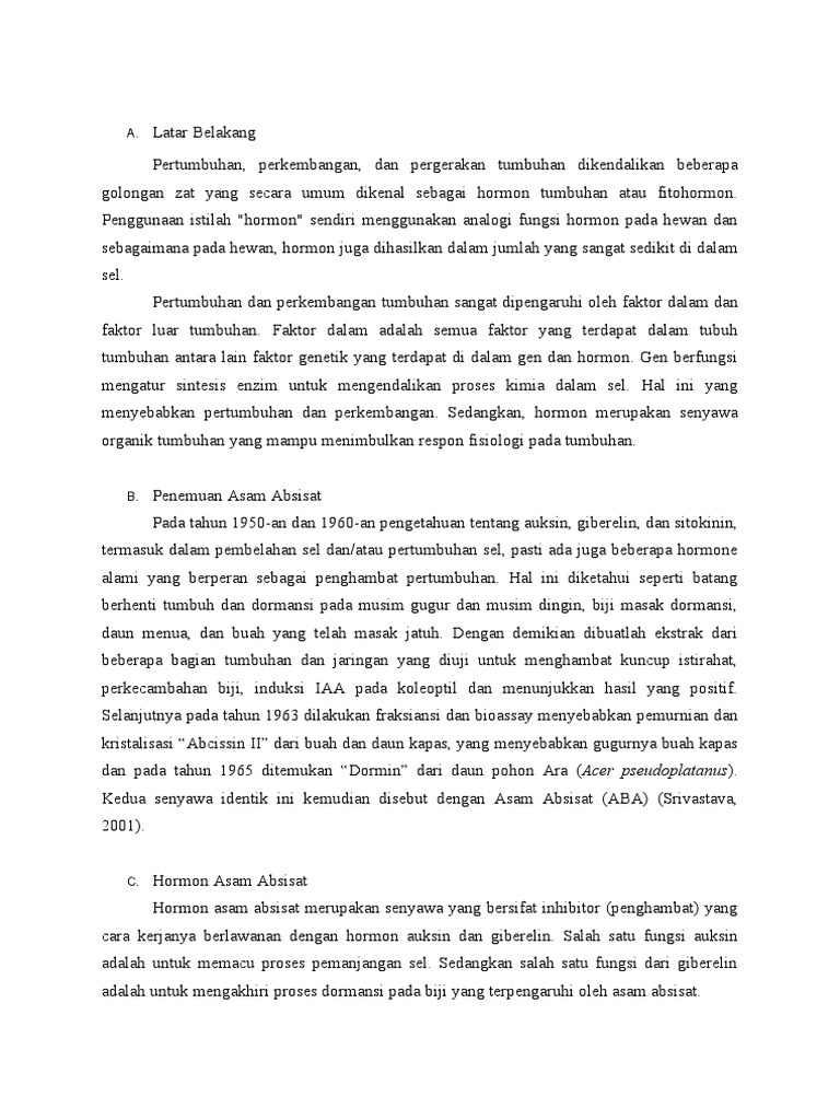 "Asam Absisat: Fungsi dan Peran" | PDF | Griya & Taman | Kesehatan Holistik