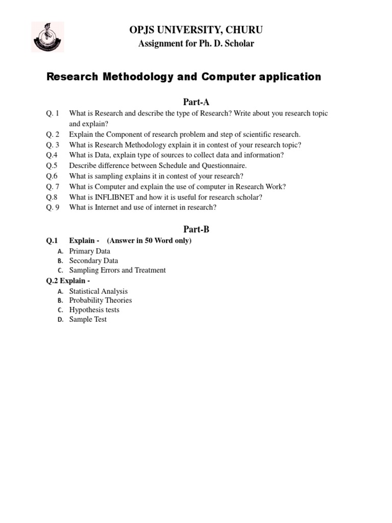 Research Methodology Assignment | PDF