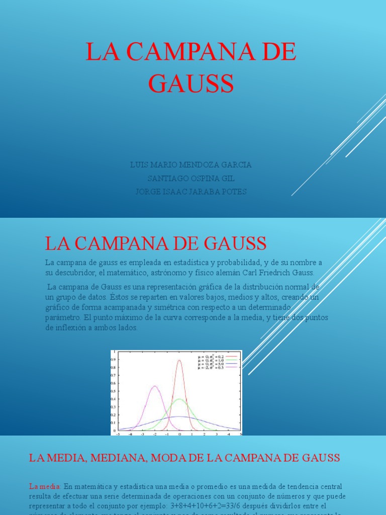La Campana de Gauss | PDF | Media | Distribución normal