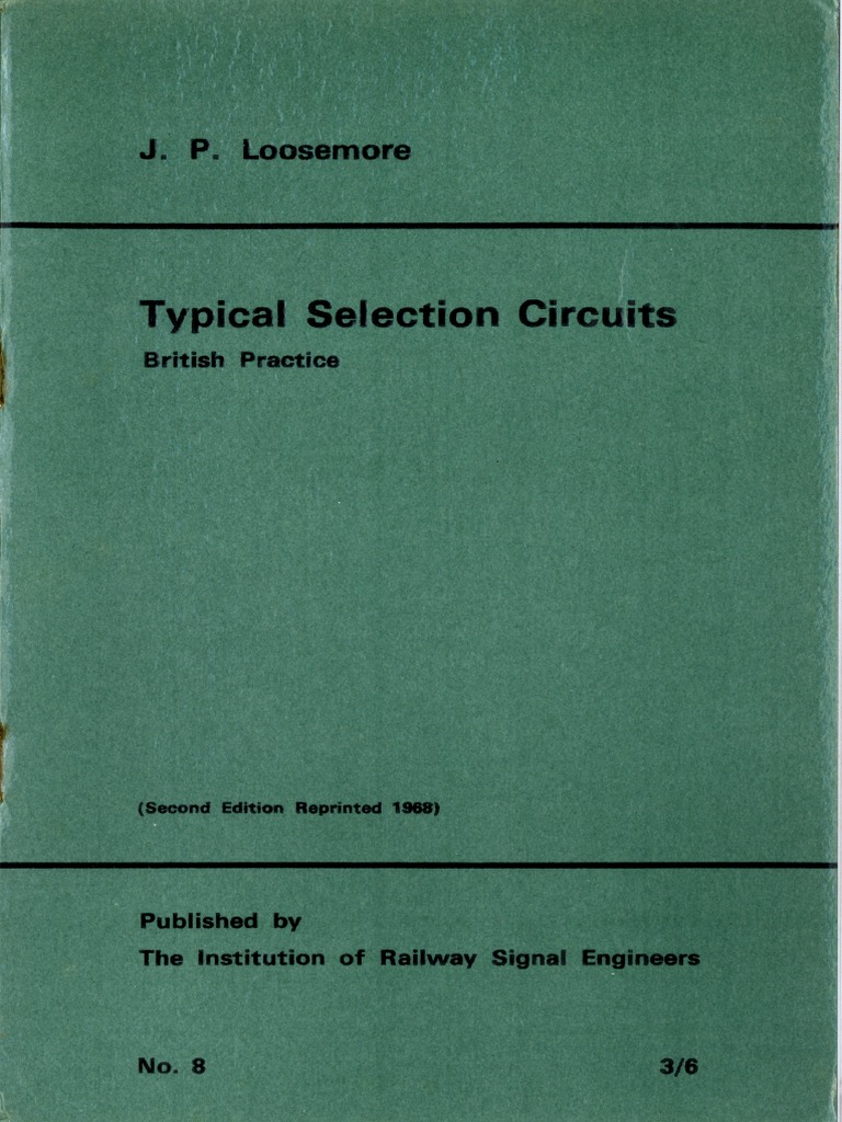 IRSE Green Book No.8 Typical Selection Circuits (British Practice) 1968 ...