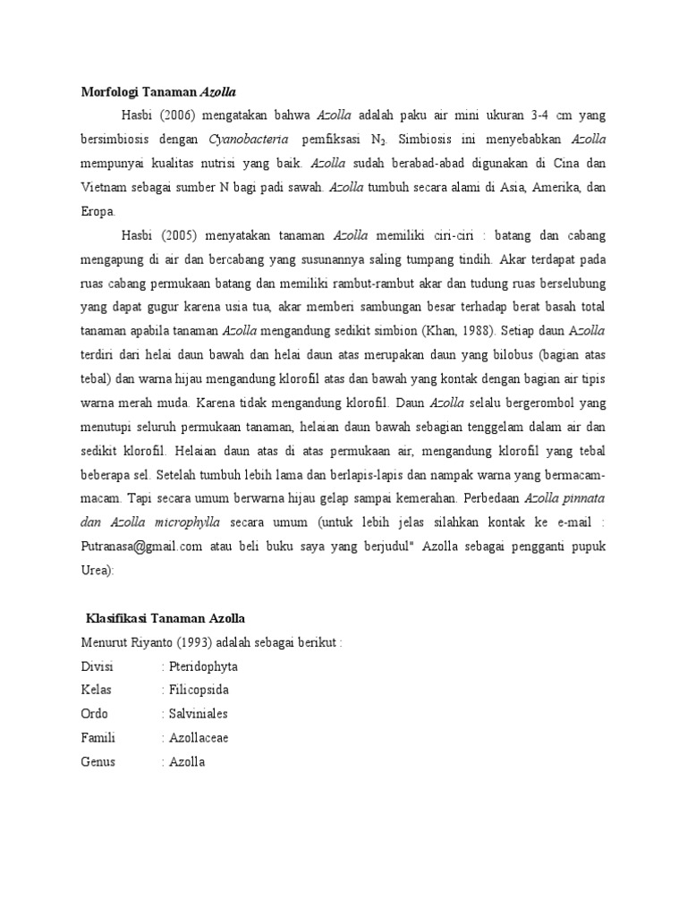 Azolla | PDF