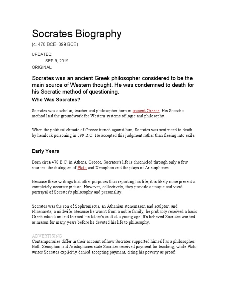 The Life and Philosophy of Socrates: From Stonemason to Champion of ...