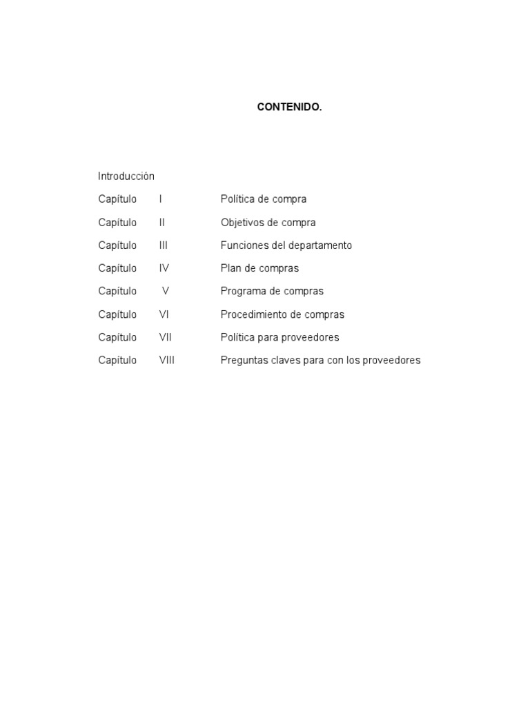 Manual de Compras | PDF | Hotel | Calidad (comercial)