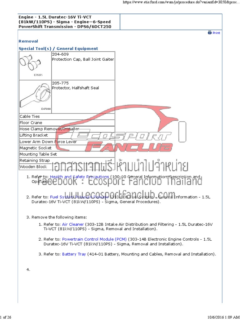 Engine-6-Speed PowerShift Transmission | PDF | Electrical Connector ...