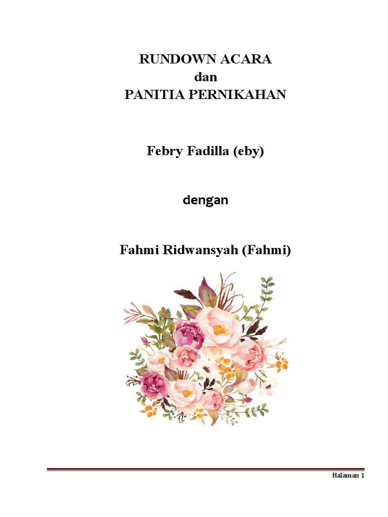 Rundown Acara Akad Nikah and Resepsi Febry | PDF