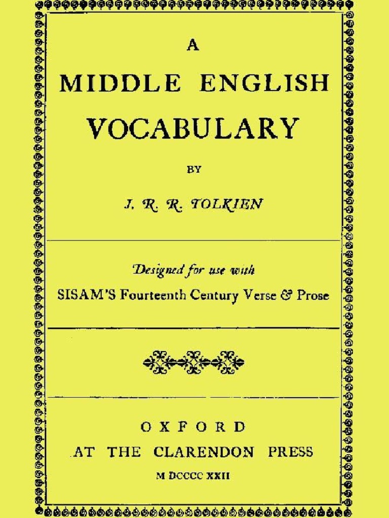 A Middle English Vocabulary PDF | PDF | English Language | German Language