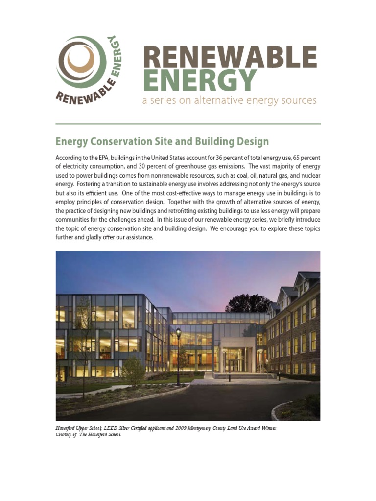 Energy Conservation Site and Building Design | PDF | Compact ...