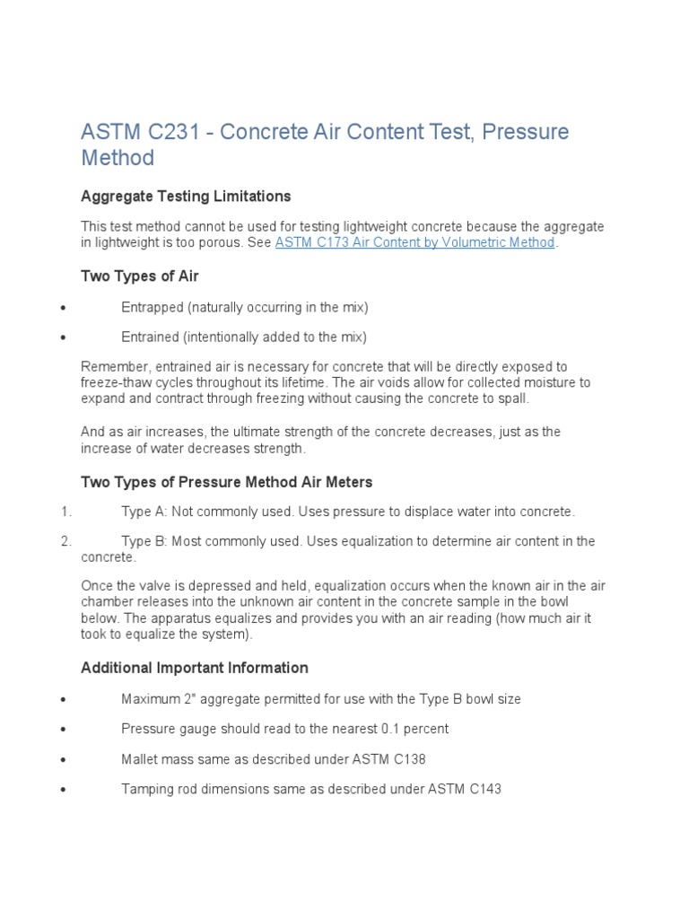 Astm C231 | PDF | Technology & Engineering