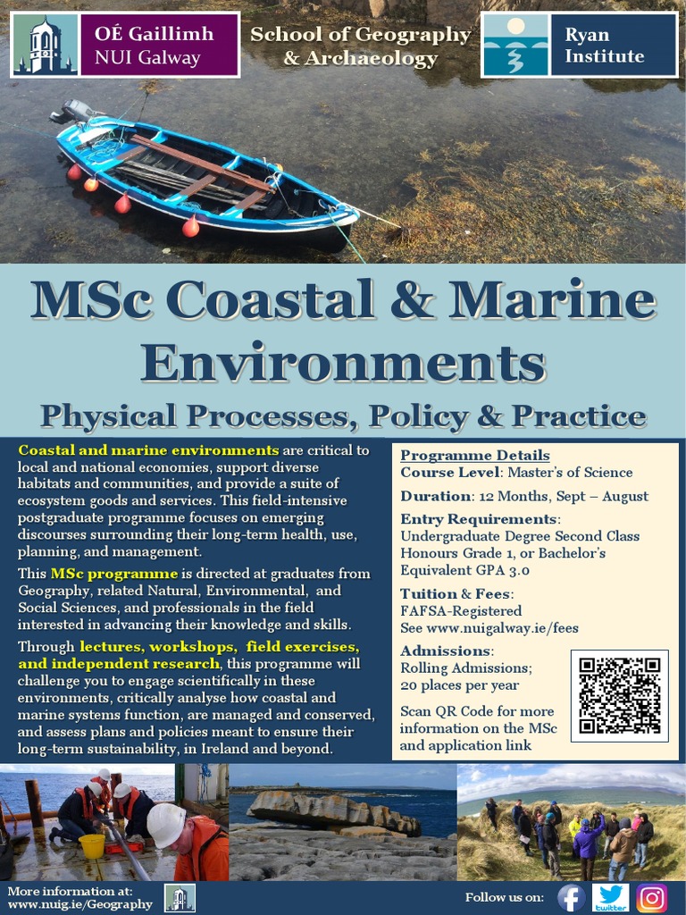 MSC Coastal & Marine Environments: Physical Processes, Policy ...