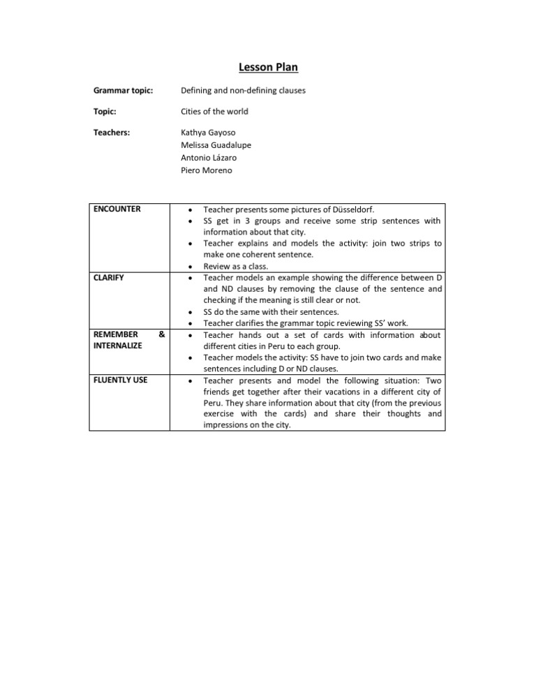 Lesson Plan - Ecrif | PDF
