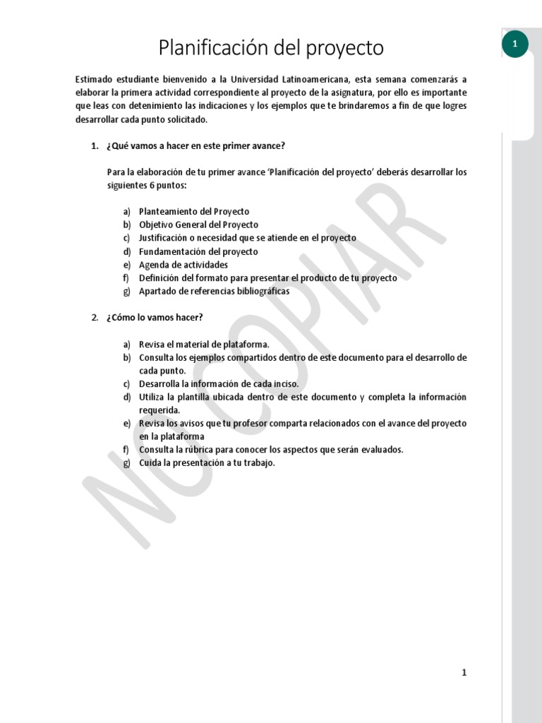 Ejemplo de Bosquejo de Proyecto | PDF | Dilación | Habilidades ...