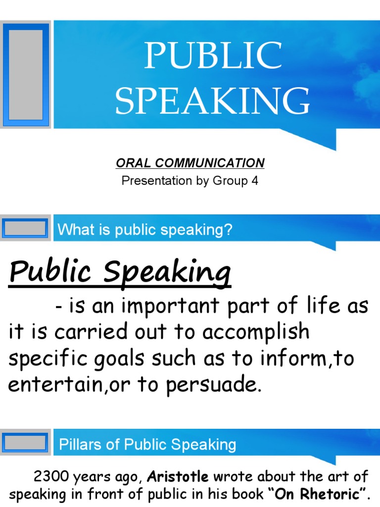 Public Speaking: Oral Communication | PDF | Public Speaking | Communication