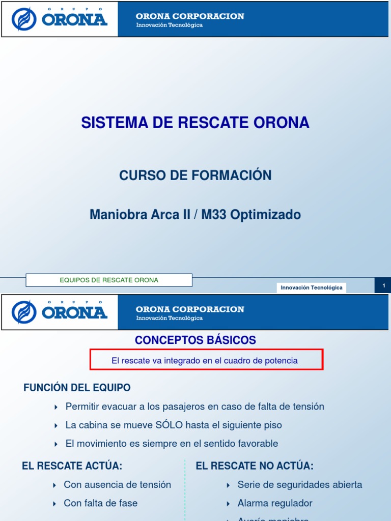 22-05. - Formacion Didactica Rescate Orona M33 Optimizado | PDF ...