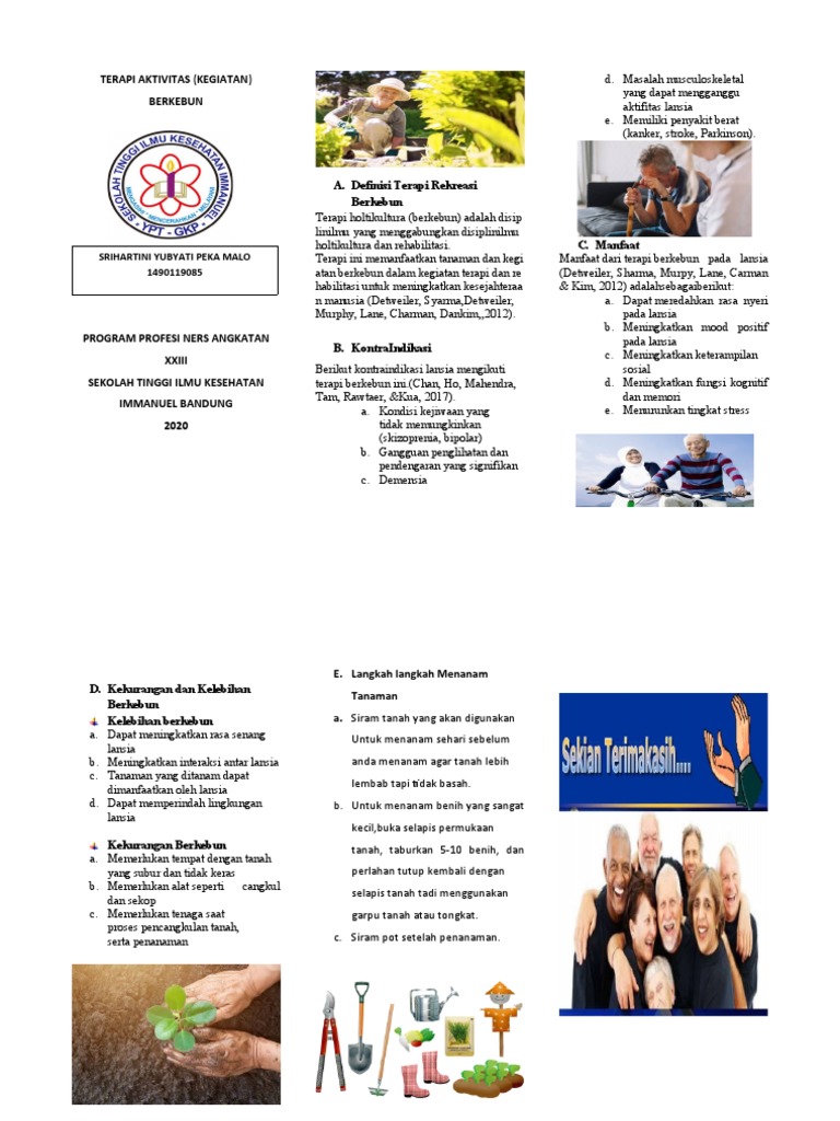 TERAPI AKTIVITAS Leaflet | PDF