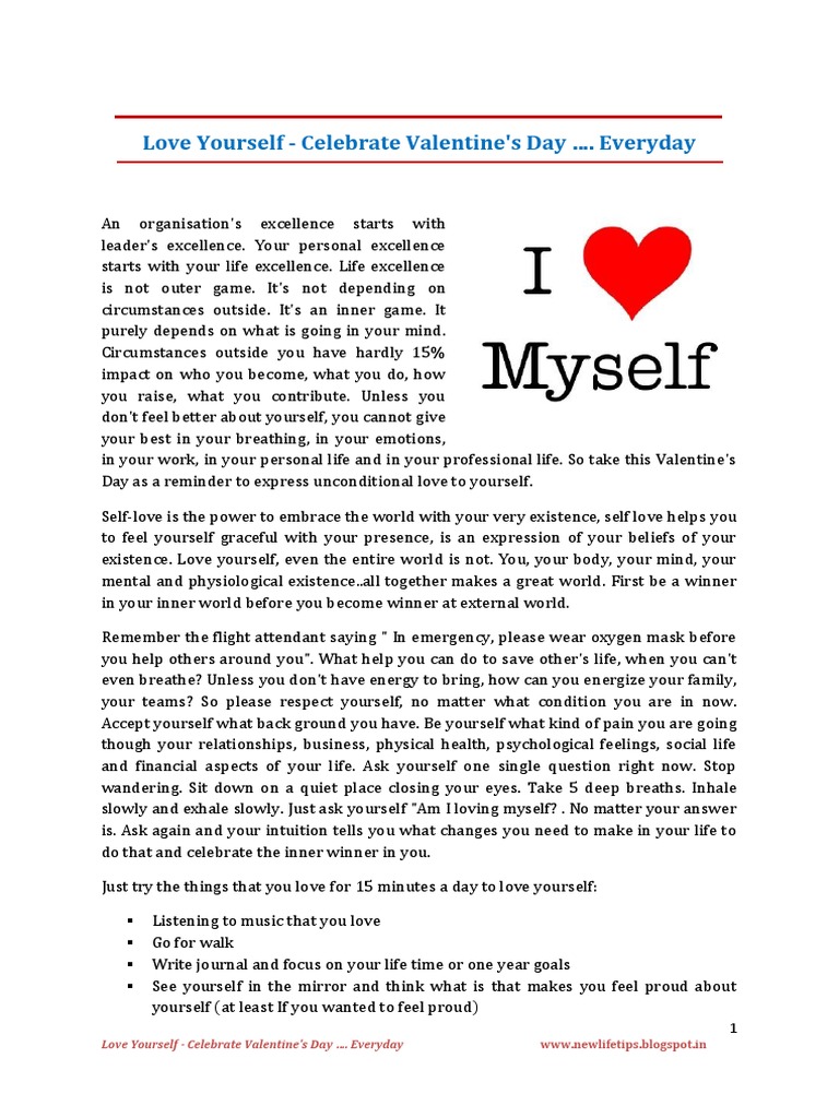 Self-Love Tips for Daily Empowerment | PDF | Feeling | Love