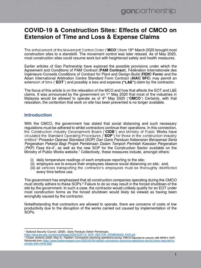 Navigating Extension of Time and Loss & Expense Claims for Construction ...