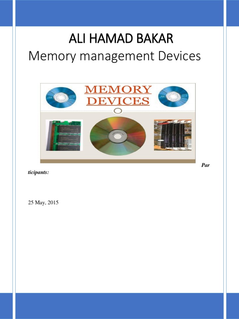 Ali Hamad Bakar Memory Management Devices: Par Ticipants | Download Free PDF | Random Access ...