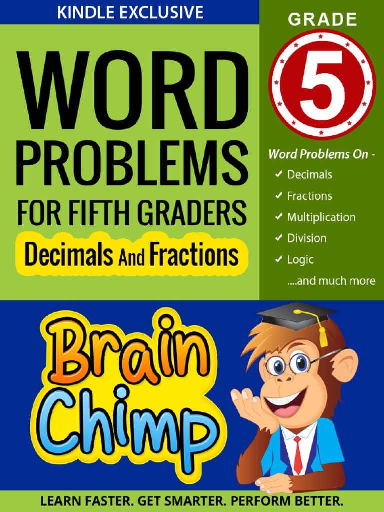 Word Problems For Fifth Graders - Decimals and Fractions Ages 10 11 ...