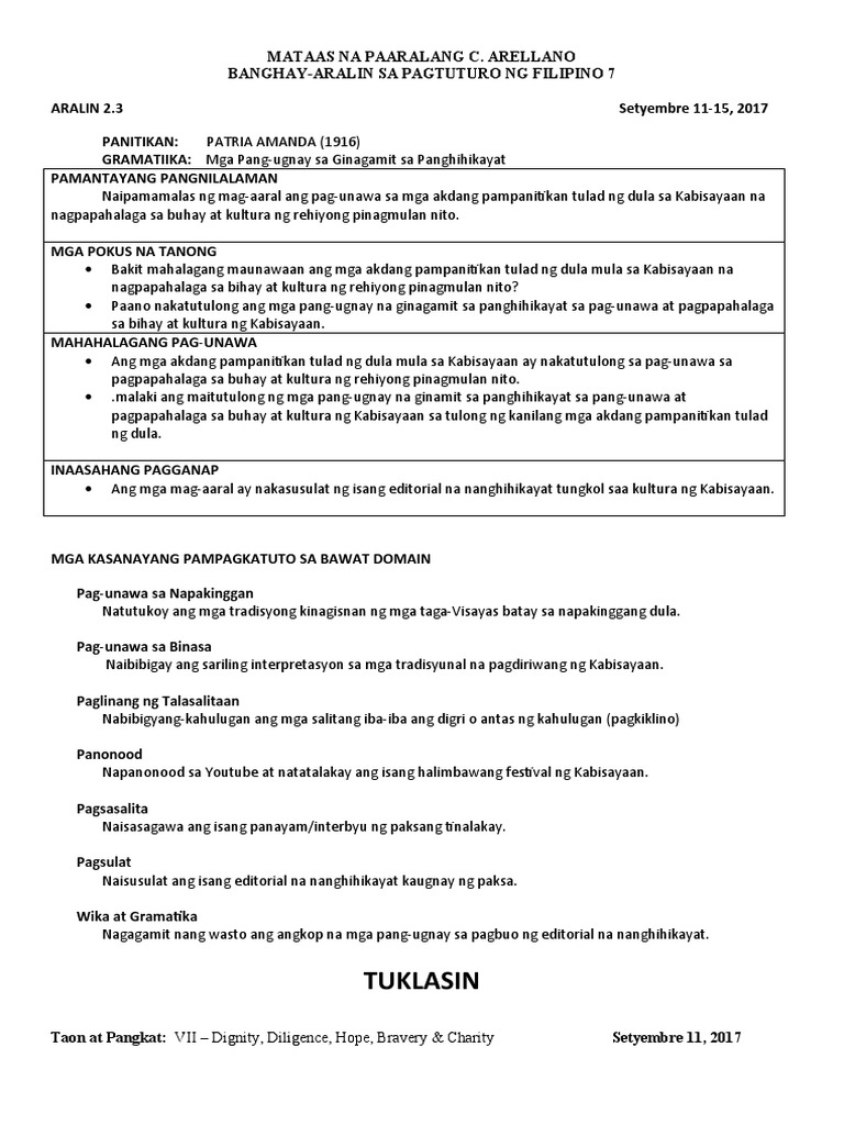 SG - 3 Patria Amanda | PDF
