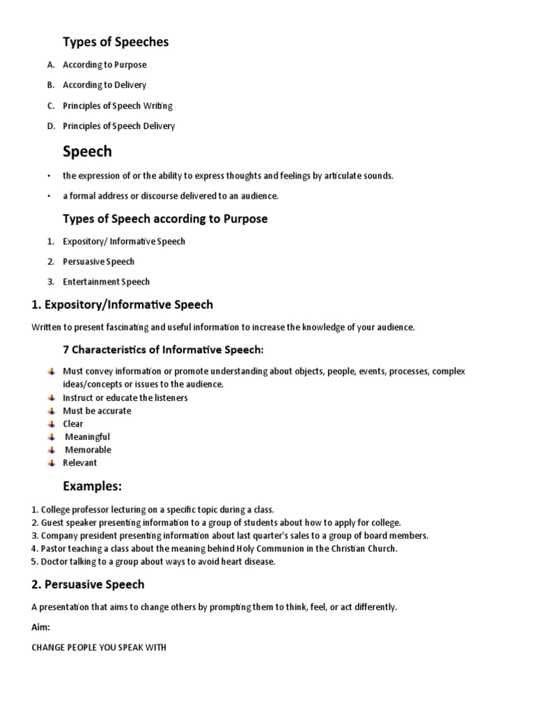 Speech: Types of Speeches | PDF | Persuasion | Speech