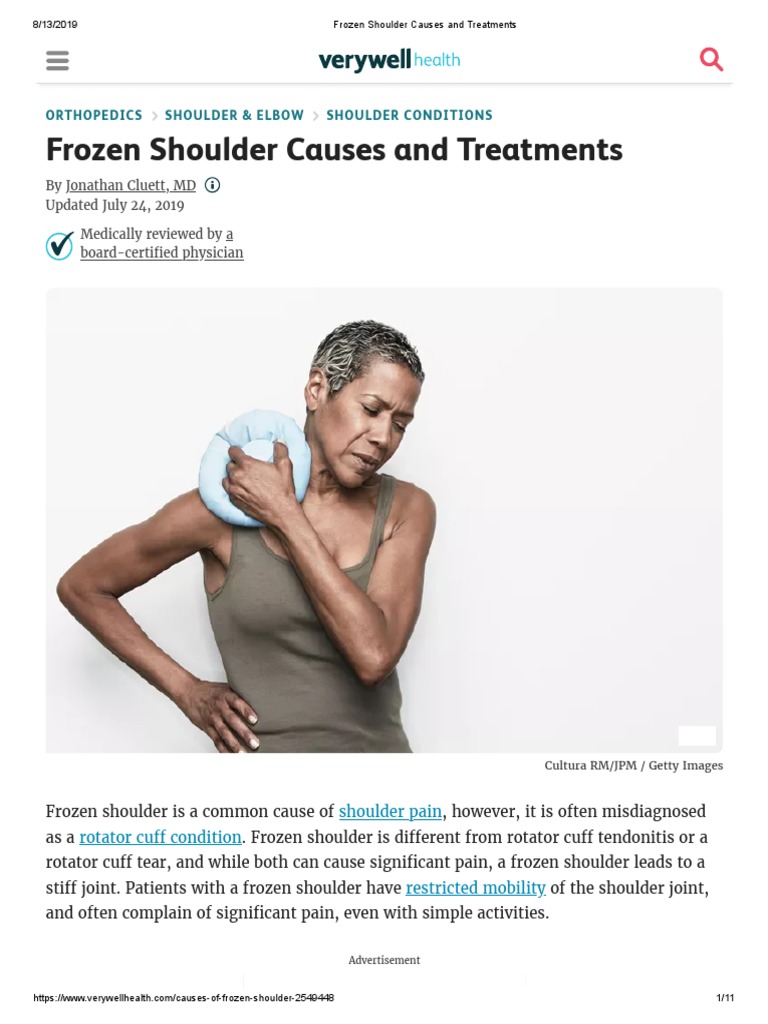 Frozen Shoulder Causes and Treatments | PDF | Orthopedic Surgery ...