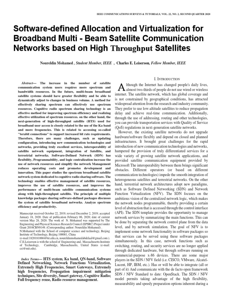 Software-Defined Allocation and Virtualization For Broadband Multi - Beam Satellite ...
