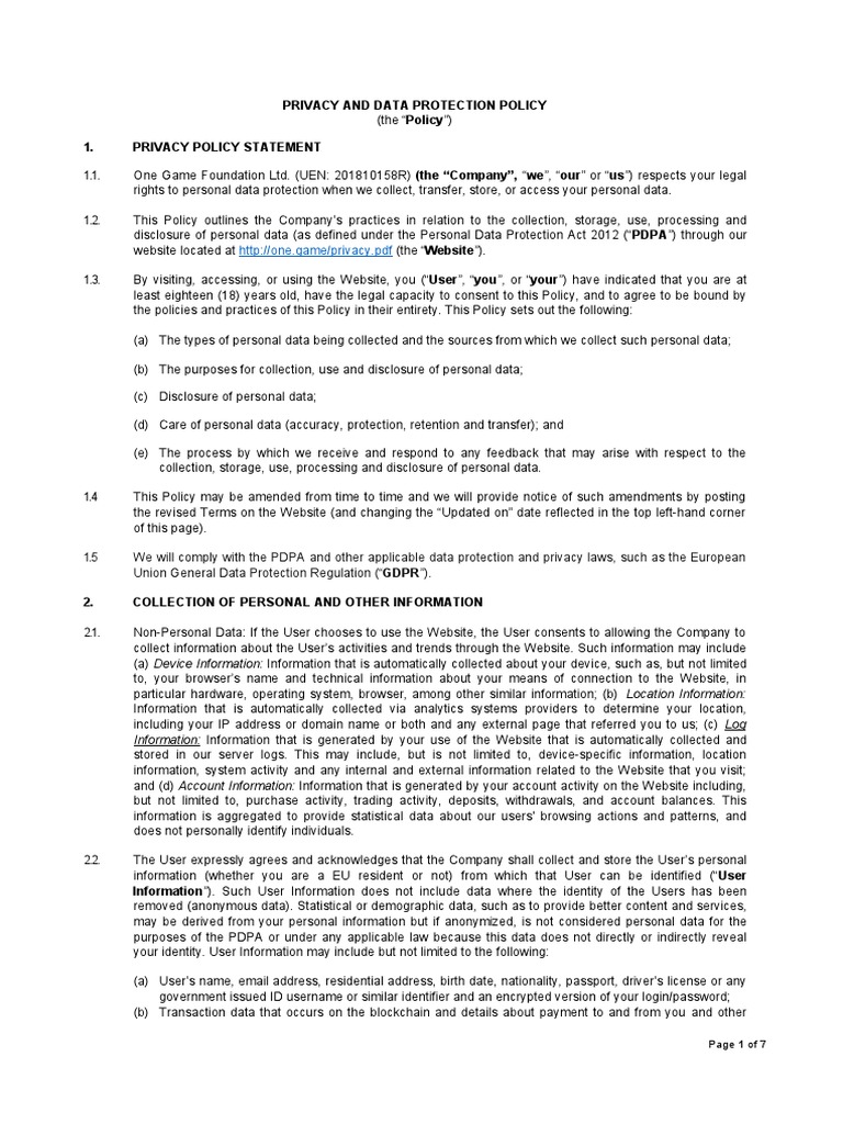 GDPR - Privacy Policy (Sample) | PDF | Http Cookie | Websites