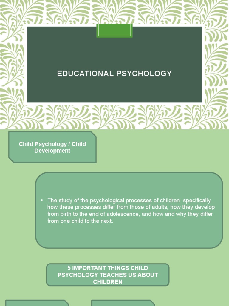 Educational Psychology | PDF | Developmental Psychology | Motivation