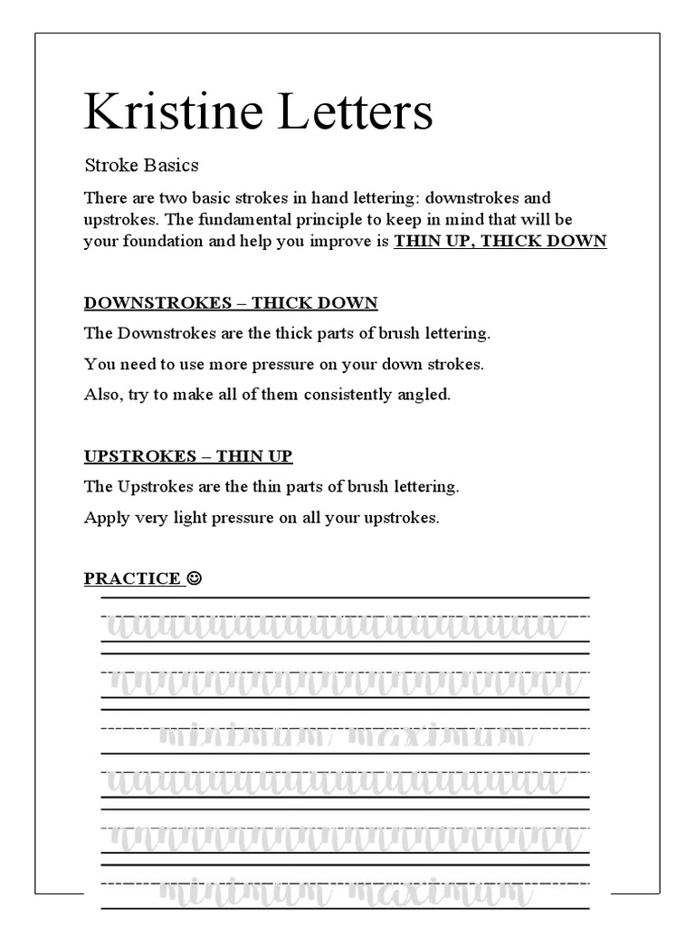 Kristine Letters: Stroke Basics | PDF