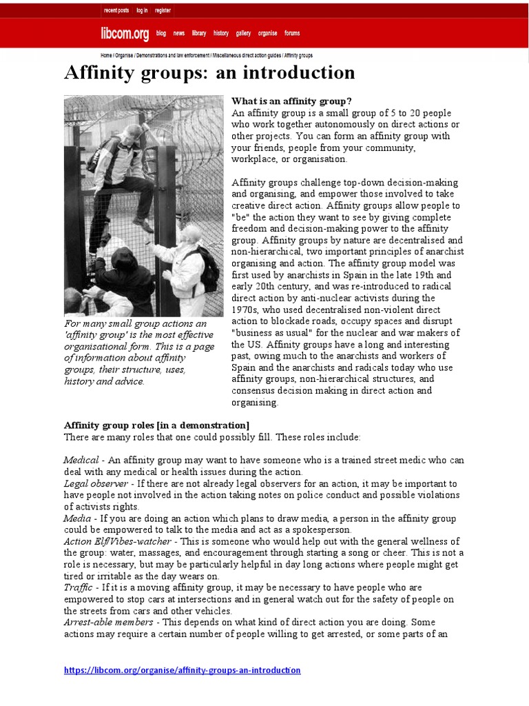 Affinity Groups: An Introduction | PDF | Consensus Decision Making ...