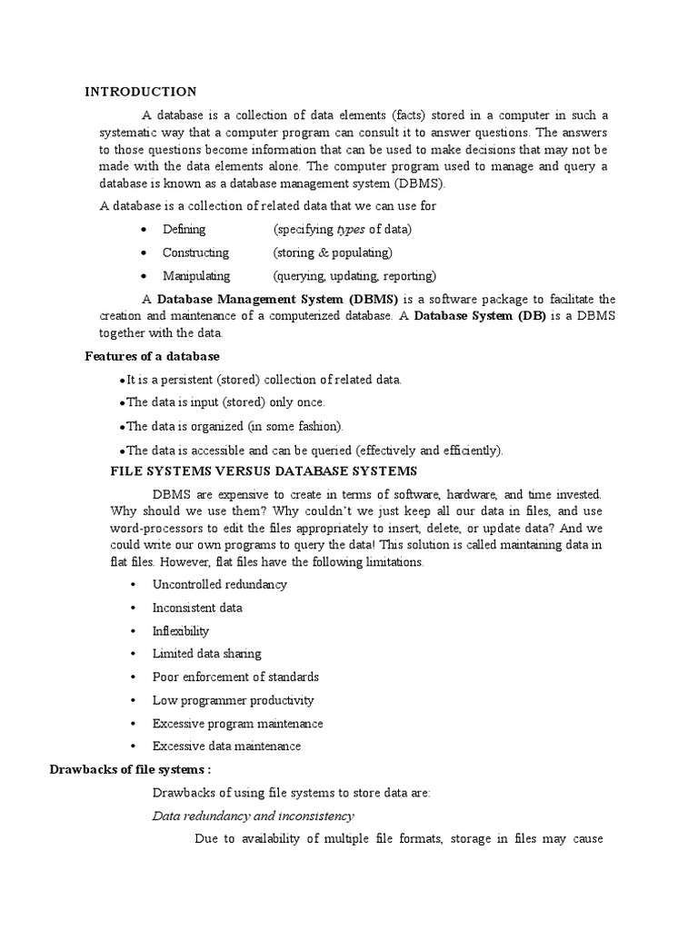 Data Redundancy and Inconsistency | PDF | Conceptual Model | Databases