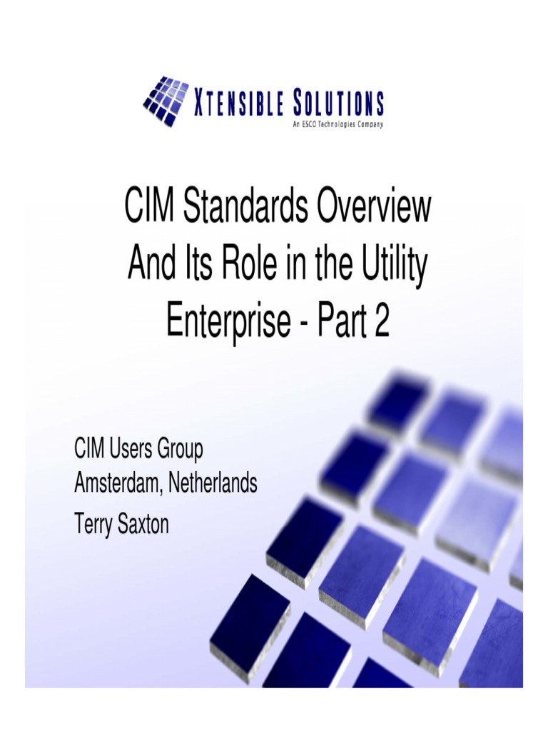 CIM Standards Overview Layers 2 and 3 | PDF | Resource Description ...