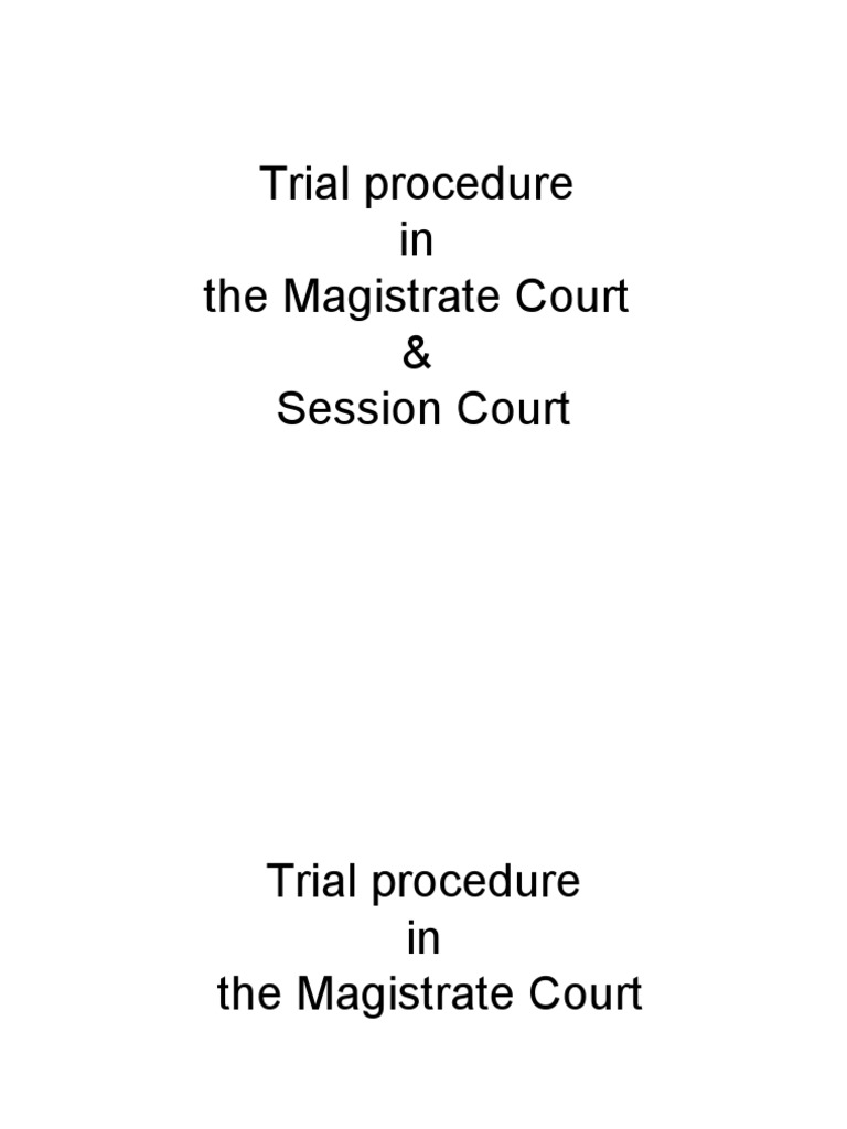 Magistrate Court Trial Procedures | PDF | Magistrate | Trials