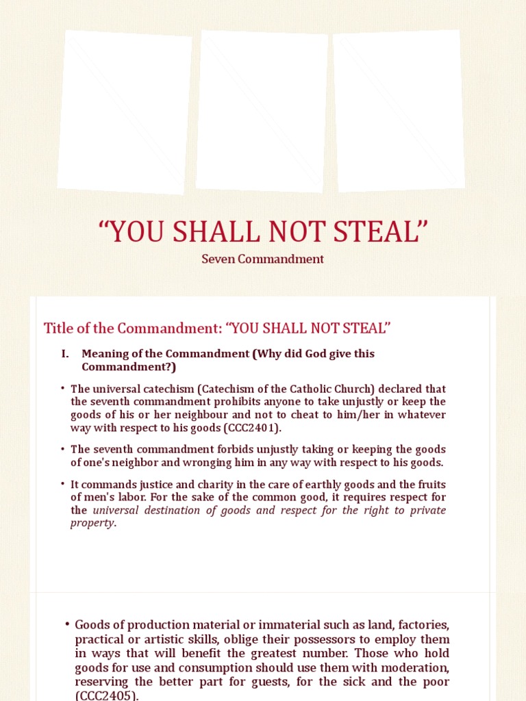 7th Commandment Catholic